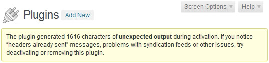 Uvtechnolab The Plugin Generated X Characters Of Unexpected Output